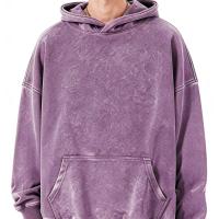 China Gradient Stone Wash Hoodies Drop Shoulder French Terry Crewneck Sweatshirt Oversized For Men for sale