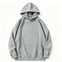 China Gradient Stone Wash Hoodies Drop Shoulder French Terry Crewneck Sweatshirt Oversized For Men for sale