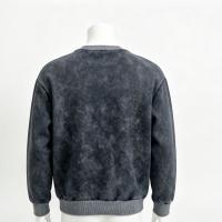 China 351GSM - 400GSM Sand Wash Hoodie Crew Neck Drop Shoulder Combed Cotton Street Sweatshirt for sale