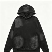 China Vintage Casual Stone Wash Hoodies 350GSM - 400GSM 100% Cotton Heavyweight Hoodie For Youth for sale