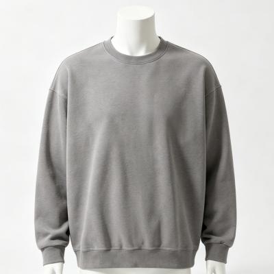 China 400GSM Heavyweight Cotton Sweatshirt Drop Shoulder Crew Neck Men'S Casual Pullover For Spring Wear for sale