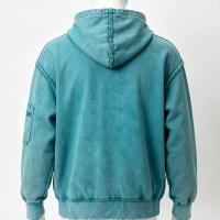 China Vintage Raw Edge Acid Wash Hoodie French Terry Heavy Cotton Hoodie Oversized for sale