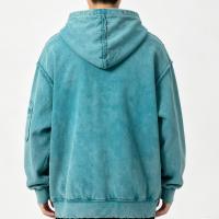 China Vintage Raw Edge Acid Wash Hoodie French Terry Heavy Cotton Hoodie Oversized for sale
