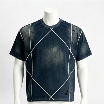 China Trendy Custom Heavyweight T Shirt Loose Fit Custom Graphic Tee Casual With Great Breathability for sale