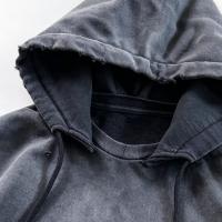 China American Retro Stone Wash Hoodies Custom Distressed Zip Up Hoodie For Men for sale