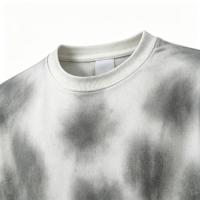 China 255GSM Raw Edge T Shirt Horse Wash Distressed Vintage Tee Grunge for sale