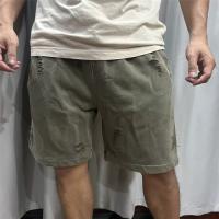 China 350GSM Sports Sweat Shorts Heavyweight Distressed Ripped Shorts Unisex for sale