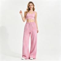 China Loose Straight Leg Fleece Sweatpants Unisex Casual Wide Leg Trousers Faded for sale