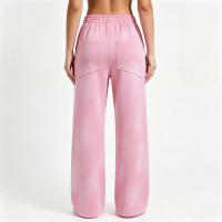 China Loose Straight Leg Fleece Sweatpants Unisex Casual Wide Leg Trousers Faded for sale