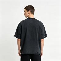 China Ripped Wash Basic Crew Neck Tee Grunge Loose Fit T Shirt 275GSM for sale