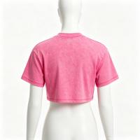 China 230GSM Watercolor T Shirt 73% Cotton Sorona Blend All Season T Shirt Snow Wash for sale