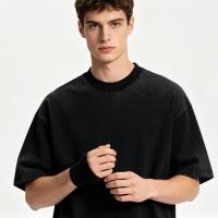 China Reverse Dye Custom Heavyweight T Shirt 100% Cotton Heavyweight Cotton T Shirt Plus Size for sale
