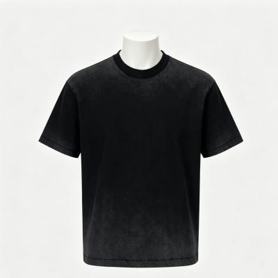 China Reverse Dye Custom Heavyweight T Shirt 100% Cotton Heavyweight Cotton T Shirt Plus Size for sale