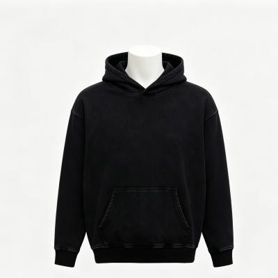 China Vintage Stone Wash Hoodies Oversized Unisex Pigment Wash Hoodie Heavyweight for sale