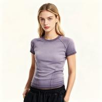 China 220GSM Cotton Blend T Shirt Vintage Acid Wash T Shirt Streetwear for sale