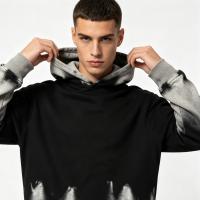 China Custom Stone Wash Hoodies Drawstring Free Spray Wash Hoodie 450g for sale