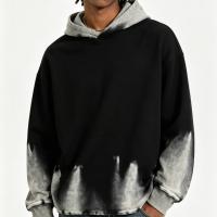 China Custom Stone Wash Hoodies Drawstring Free Spray Wash Hoodie 450g for sale