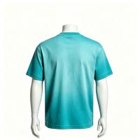 China 100% Pure Cotton Basic Crew Neck Tee Faded Gradient T Shirts Vintage Wash for sale