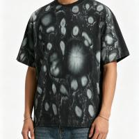 China All Over Print Custom Heavyweight T Shirt Washed Spray Dye T Shirt European Size for sale
