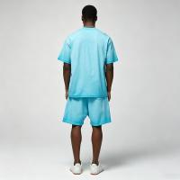 China 430GSM Men's Sweatpants Shorts Gradient Washed Knee Length Sweat Shorts Oversized for sale