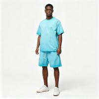 China 430GSM Men's Sweatpants Shorts Gradient Washed Knee Length Sweat Shorts Oversized for sale