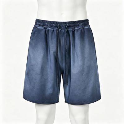 China Casual Men's Sweatpants Shorts Loose Vintage Drawstring Shorts 320GSM 80% Cotton Blend for sale