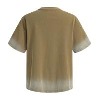 China 325GSM Airbrushed Waffle Knit T Shirt Anti Pilling Drop Shoulder T Shirt Gradient for sale