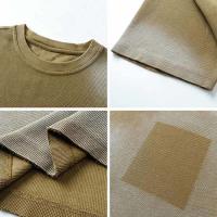 China 325GSM Airbrushed Waffle Knit T Shirt Anti Pilling Drop Shoulder T Shirt Gradient for sale