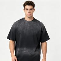 China Horse Print Distressed Vintage Tee Oversized Summer Casual T Shirt Unisex for sale
