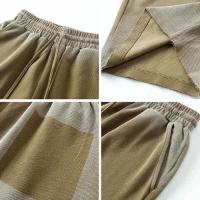 China 325GSM Airbrushed Waffle Knit Shorts Gradient 71% Cotton Blend Shorts Anti Pilling for sale