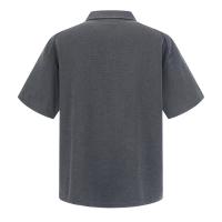China Collared Unisex Polo T Shirts 325GSM Waffle Knit Polo Shirt Cotton Blend for sale