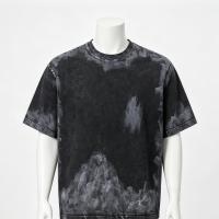 China Distressed Heavy Cotton T Shirts Short Sleeve Acid Wash T Shirt Retro Vintage for sale
