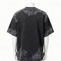 China Distressed Heavy Cotton T Shirts Short Sleeve Acid Wash T Shirt Retro Vintage for sale