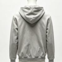 China Light Gray Stone Wash Hoodies Heavyweight Drop Shoulder Pullover Light Gray With Leopard Print Lined Hood for sale
