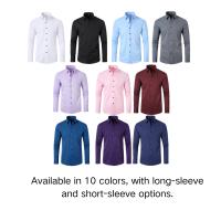 China Slim Fit Mens Long Sleeved Shirt Wrinkle Resistant 4 Way Stretch Button Down Shirt for sale