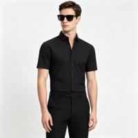 China Slim Fit Mens Long Sleeved Shirt Wrinkle Resistant 4 Way Stretch Button Down Shirt for sale