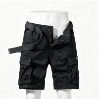 China 100% Cotton Sports Sweat Shorts Gray , Black , Army Green , Khaki Mens Multi Pocket Cargo Shorts for sale