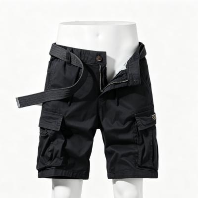 China 100% Cotton Sports Sweat Shorts Gray , Black , Army Green , Khaki Mens Multi Pocket Cargo Shorts for sale