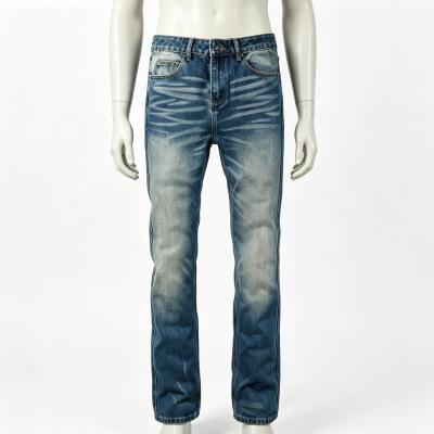 China Lyocell Blend Lightweight Summer Denim Pants Elastic Waist Drawstring Denim Pants Wide for sale