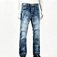 China Flare Patchwork Denim Jeans Mid Rise Streetwear Denim Pants With Whisker Detailing for sale