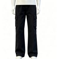 China Mid Rise Men's Jeans Washed Multi Pocket Cargo Pants Cotton for sale