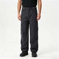 China Mid Rise Men's Jeans Washed Multi Pocket Cargo Pants Cotton for sale