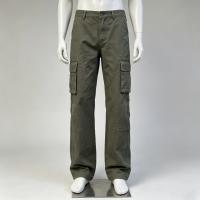 China Mid Rise Men's Jeans Washed Multi Pocket Cargo Pants Cotton for sale