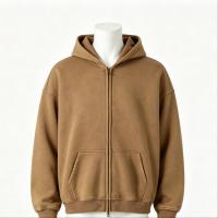 China Men’s Vintage Washed Zip-Up Hoodie Oversized Fleece Lined Winter Casual Sweatshirt for sale