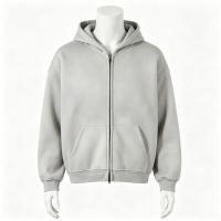 China Men’s Vintage Washed Zip-Up Hoodie Oversized Fleece Lined Winter Casual Sweatshirt for sale