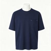 China Men’s Loose Fit Cotton Pocket T-Shirt Casual Short Sleeve Solid Color Summer Top for sale