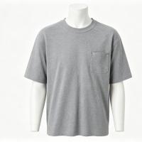 China Men’s Loose Fit Cotton Pocket T-Shirt Casual Short Sleeve Solid Color Summer Top for sale