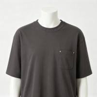 China Men’s Loose Fit Cotton Pocket T-Shirt Casual Short Sleeve Solid Color Summer Top for sale