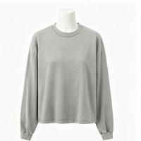 China Men’s Loose Fit Cotton Long-Sleeve T-Shirt Casual Crew Neck Streetwear Basic Top for sale