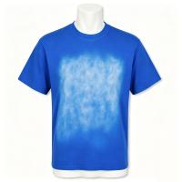 China Men’s Oversized Gradient Spray-Wash Cotton T-Shirt 270GSM Casual Streetwear Top for sale